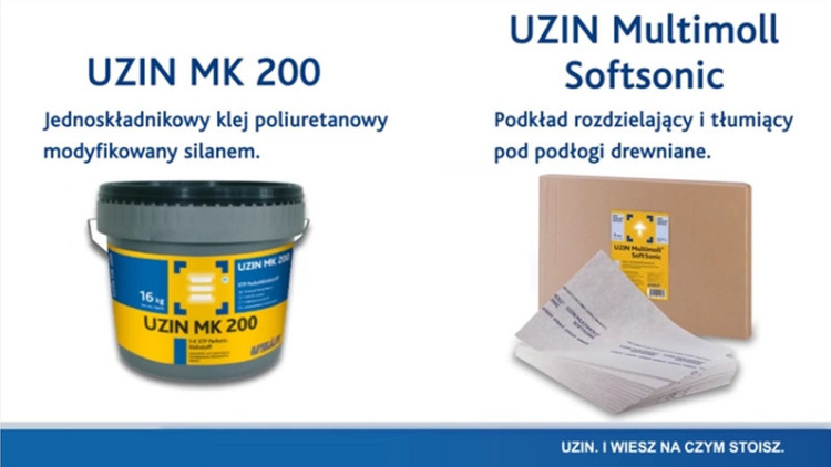 Jak przykleić podłogę drewnianą? UZIN MK 200 oraz UZIN Multimoll Softsonic