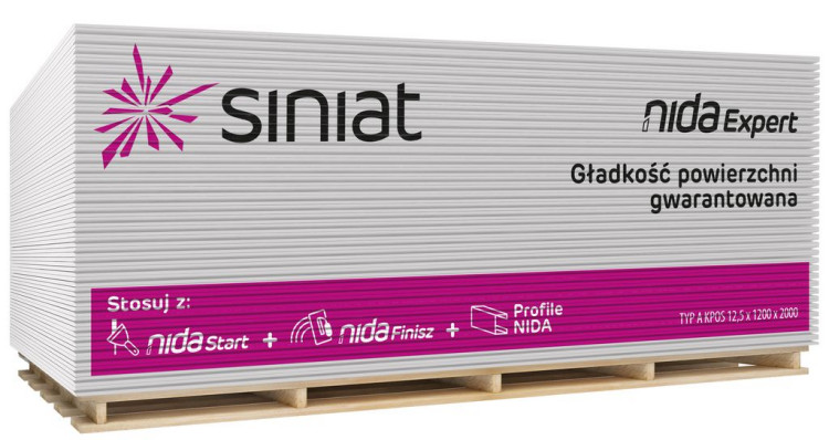 Płyta gipsowo-kartonowa Nida Expert (GKB / TYP A). Oferta Siniat