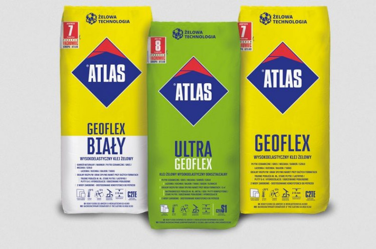 Rodzina klejów ATLAS GEOFLEX w nowej szacie graficznej