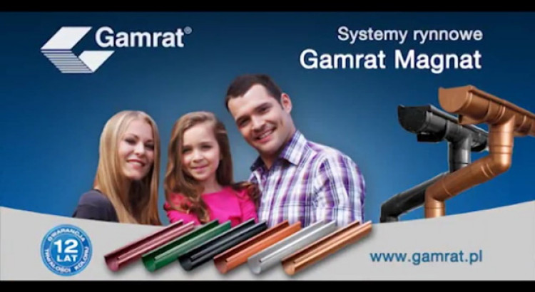 Reklama systemu rynnowego Gamrat MAGNAT