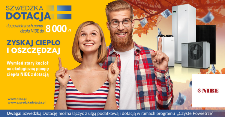 Nawet 8000 zł dotacji do powietrznych pomp ciepła NIBE