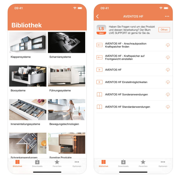 Aplikacja Easy Assembly - montaż okuć meblowych Blum