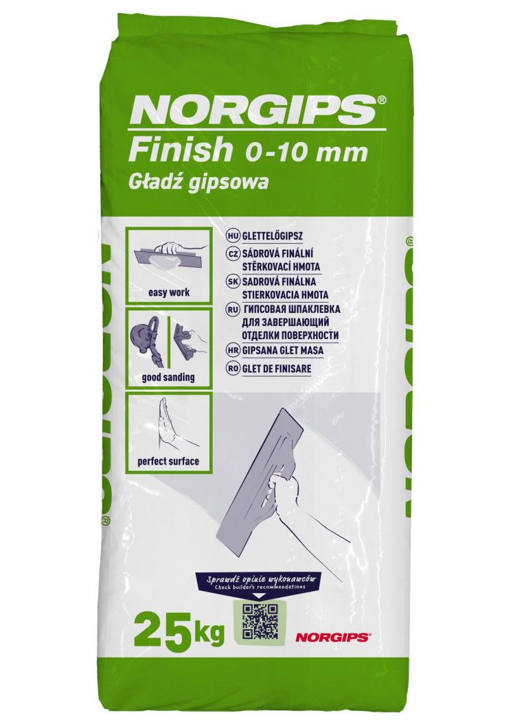 Gładź gipsowa Norgips Finish 0-10 mm