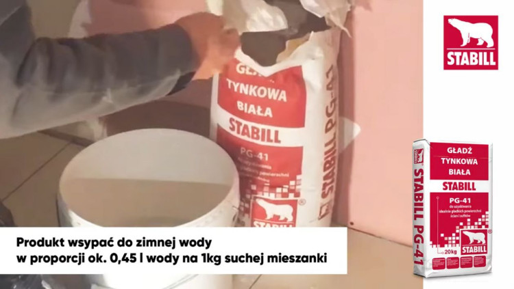Przygotowanie i nakładanie gładzi STABILL PG-41|Budujemy Dom