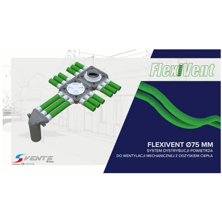 System dystrybucji powietrza FlexiVent 75 mm ǀ Budujemy Dom