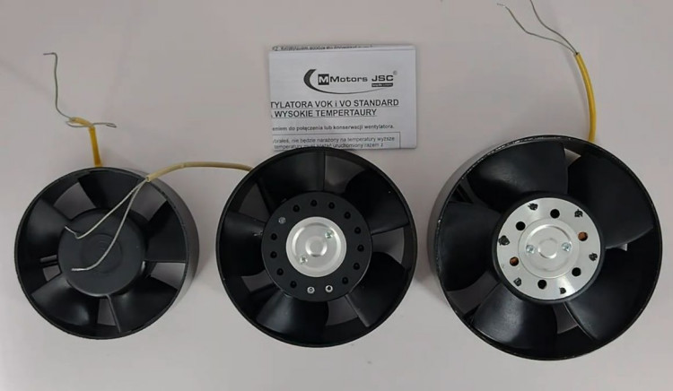 Wentylatory kominkowe osiowe serii VO producenta MMotors